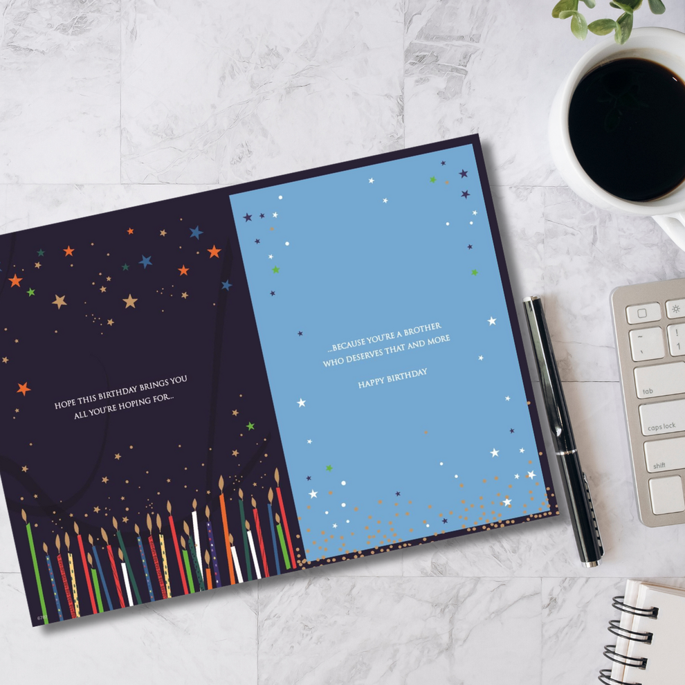 Brother Birthday Card - Joy Candles – The Celebration Store