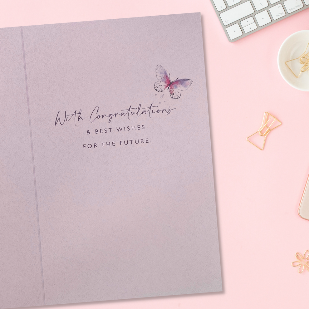Goodbye Card - Good Luck Butterflies & Flowers – The Celebration Store